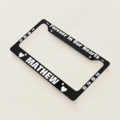 Memorial License Plate with Hearts License Plate Frame | Zazzle