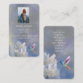 Memorial Memory Card Hummingbird White Flowers | Zazzle