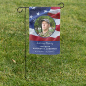 Memorial Military Photo American Grave Cemetery Garden Flag | Zazzle