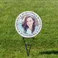 Memorial Modern 2 Photo Sympathy Cemetery Grave Sign | Zazzle