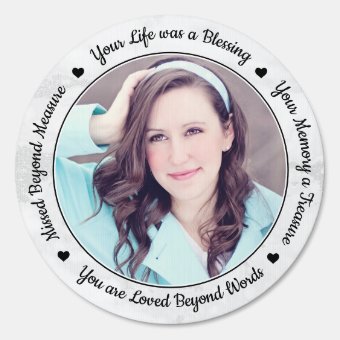 Memorial Modern 2 Photo Sympathy Cemetery Grave Sign | Zazzle