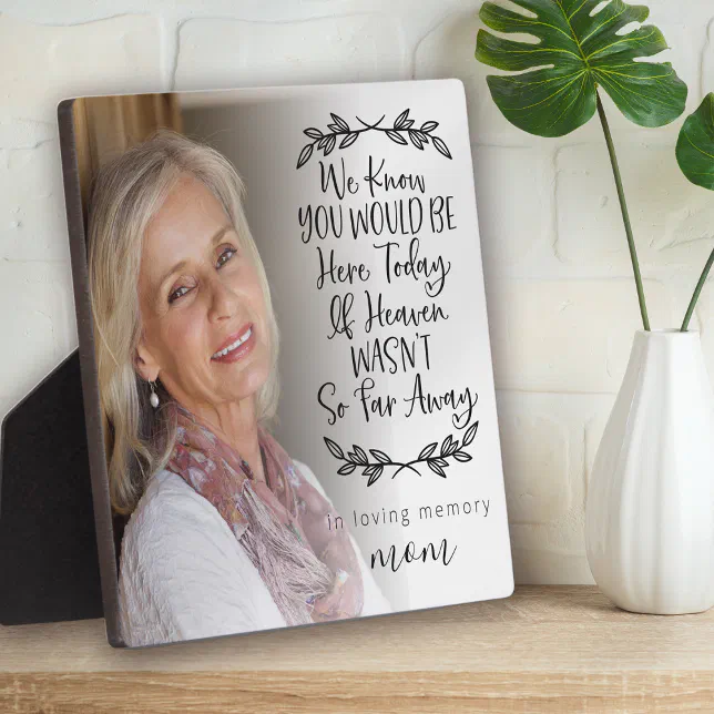 Memorial Modern Photo Tribute Plaque | Zazzle