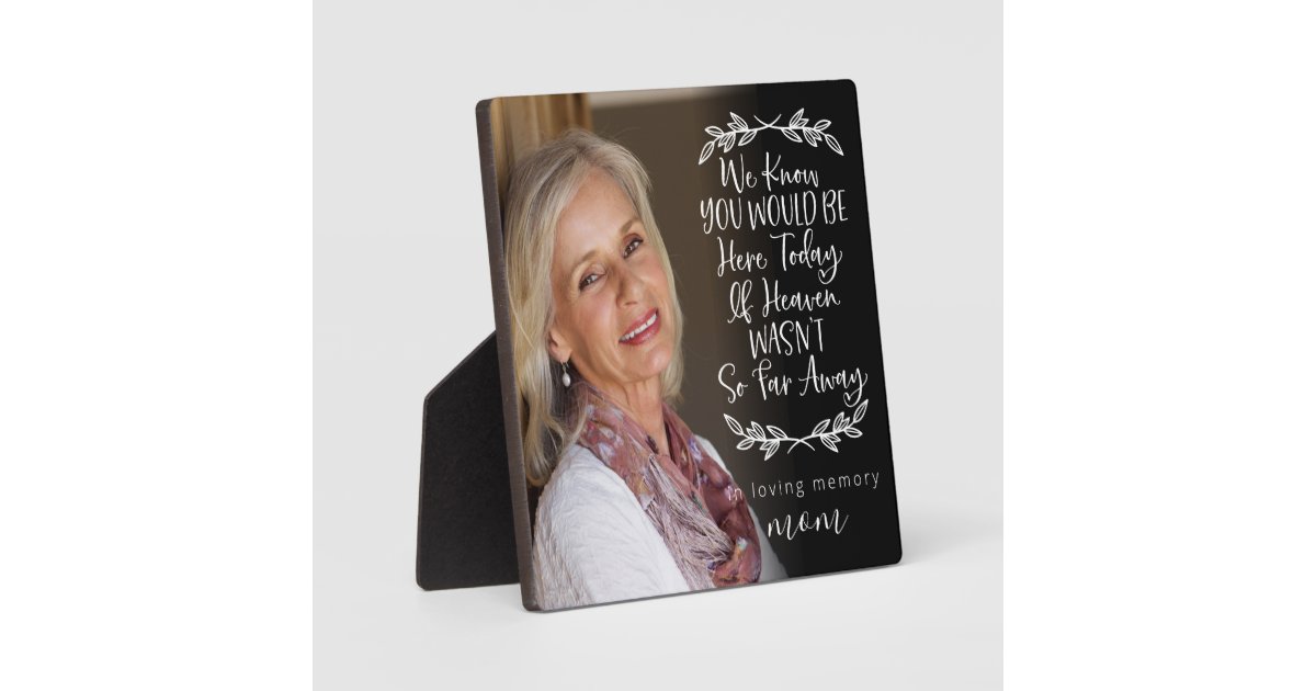 Memorial Modern Photo Tribute Plaque | Zazzle