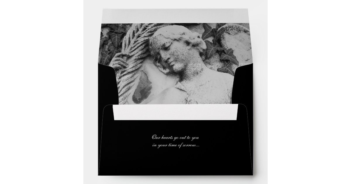 Memorial or Funeral Envelope - Mourning with Angel | Zazzle
