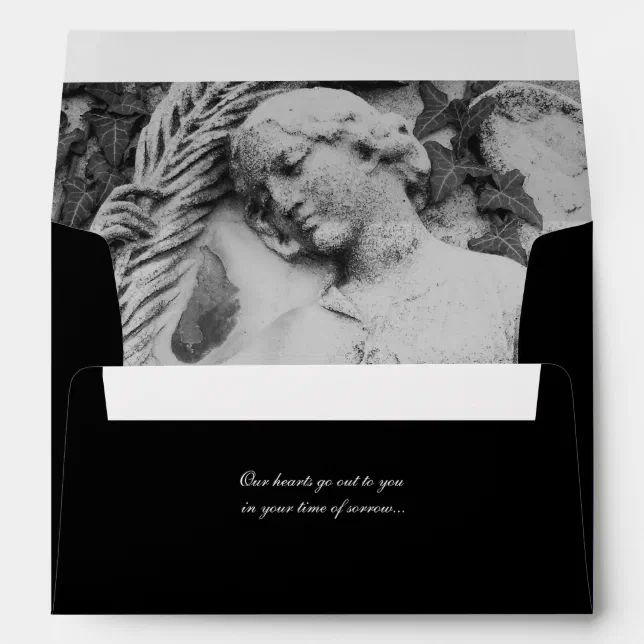 Memorial or Funeral Envelope - Mourning with Angel | Zazzle