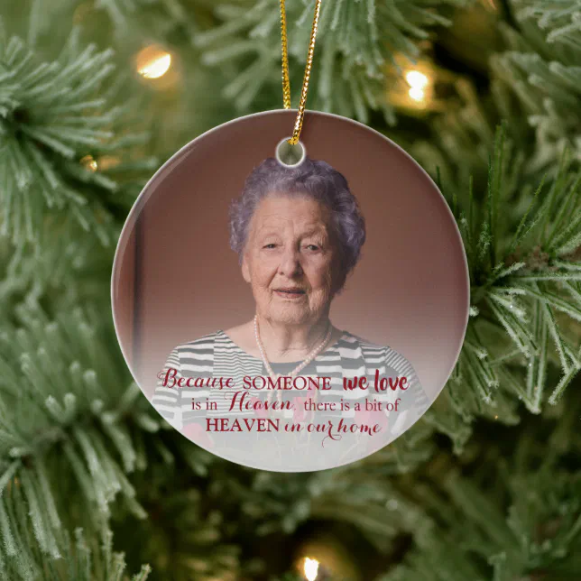 Memorial Ornaments with Photo Christmas | Zazzle