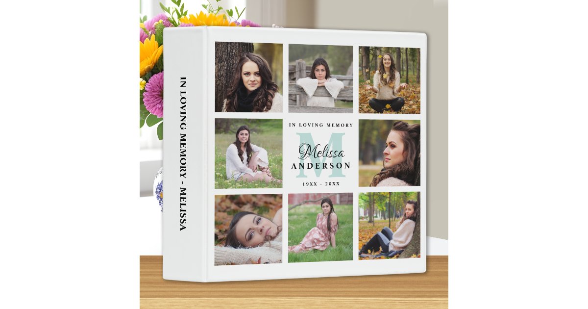 Memorial Personalized In Loving Memory Photo Album 3 Ring Binder | Zazzle