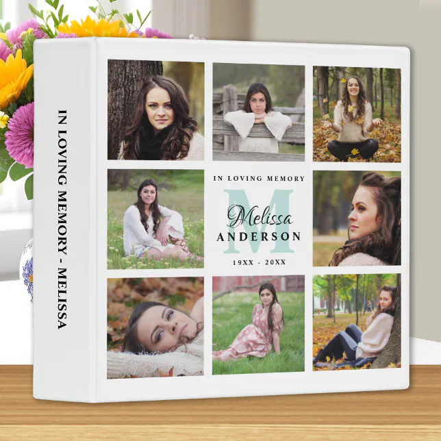 Memorial Personalized In Loving Memory Photo Album 3 Ring Binder | Zazzle