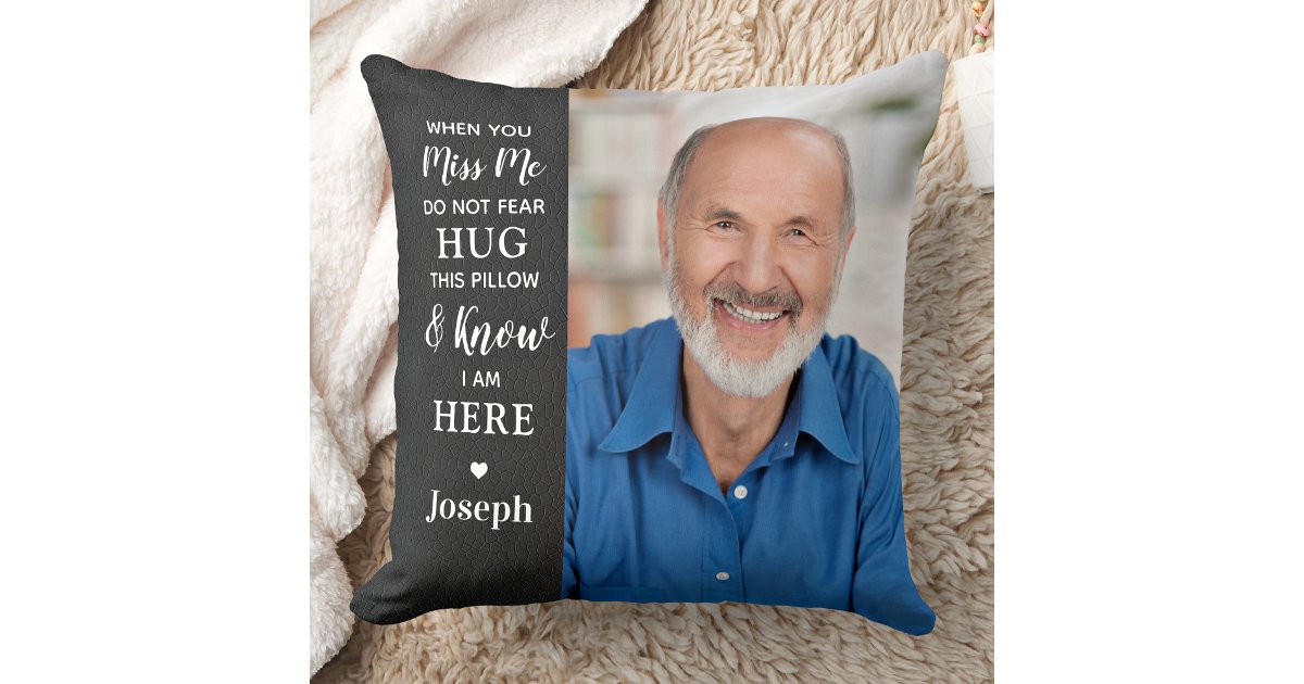Memorial Personalized Loving Memory Poem 2 Photo Throw Pillow | Zazzle