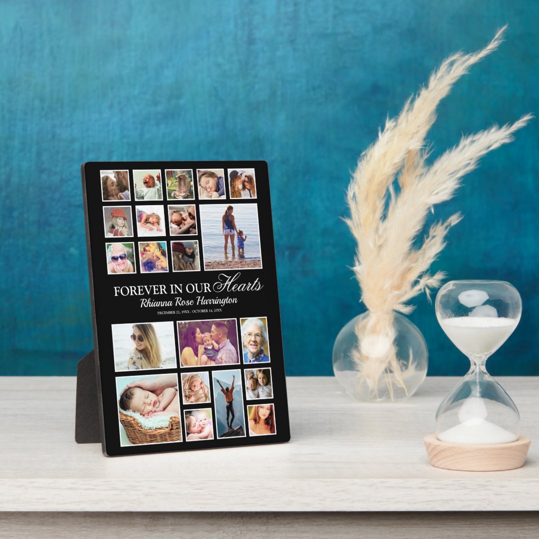 Memorial Photo Collage Plaque | Zazzle