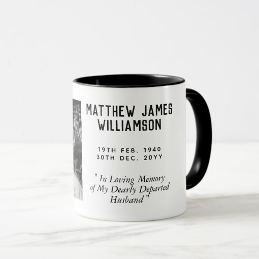 Memorial Photo Mug In Loving Memory Remembrance 2 | Zazzle