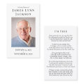 Celebration Of Life Funeral Memorial Prayer Card | Zazzle