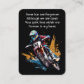 Memorial Photo Prayer Motocross Motorcycle Racing Business Card | Zazzle