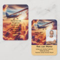 Memorial Photo Prayer Pilot Airplane Flying Sunset Business Card | Zazzle