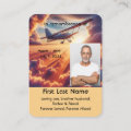 Memorial Photo Prayer Pilot Airplane Flying Sunset Business Card | Zazzle