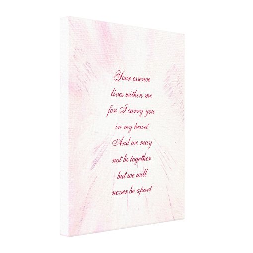 Memorial Poem Canvas Print | Zazzle
