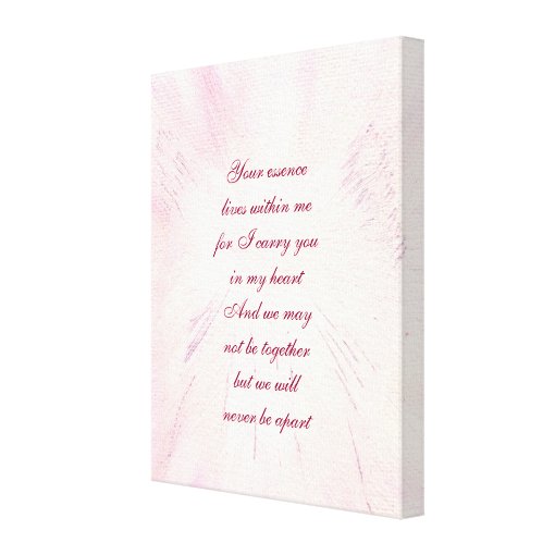 Memorial Poem Canvas Print | Zazzle