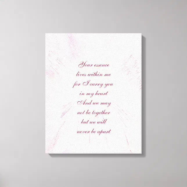 Memorial Poem Canvas Print | Zazzle