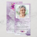 Memorial Purple Sympathy Funeral Thank You Card | Zazzle