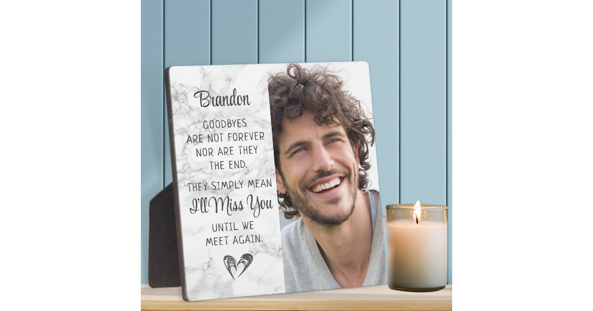 Memorial Quote Photo Remembrance Keepsake Marble Plaque | Zazzle