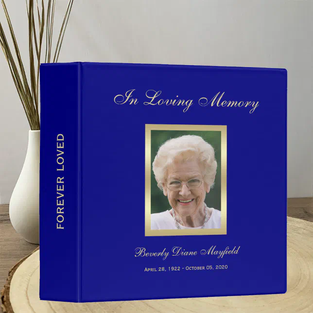 Memorial Remembrance Book - Personalized Binder | Zazzle