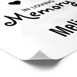 Memorial Remembrance In Loving Memory Photo Poster | Zazzle
