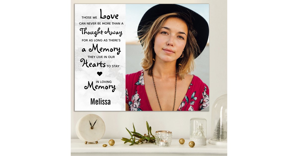 Memorial Remembrance In Loving Memory Photo Poster | Zazzle