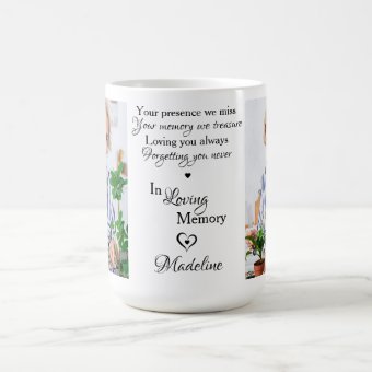 Memorial Remembrance Keepsake Loving Memory Photo Coffee Mug | Zazzle