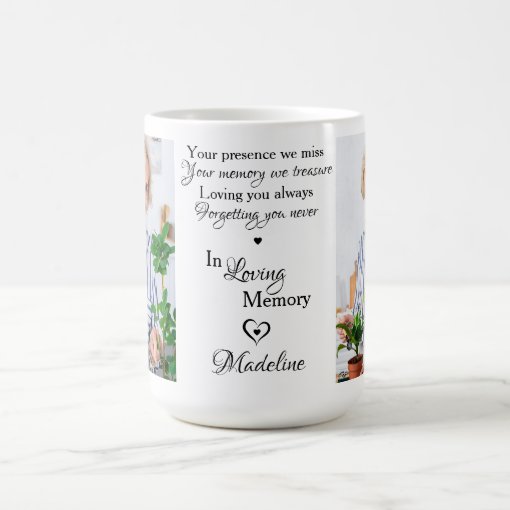 Memorial Remembrance Keepsake Loving Memory Photo Coffee Mug | Zazzle