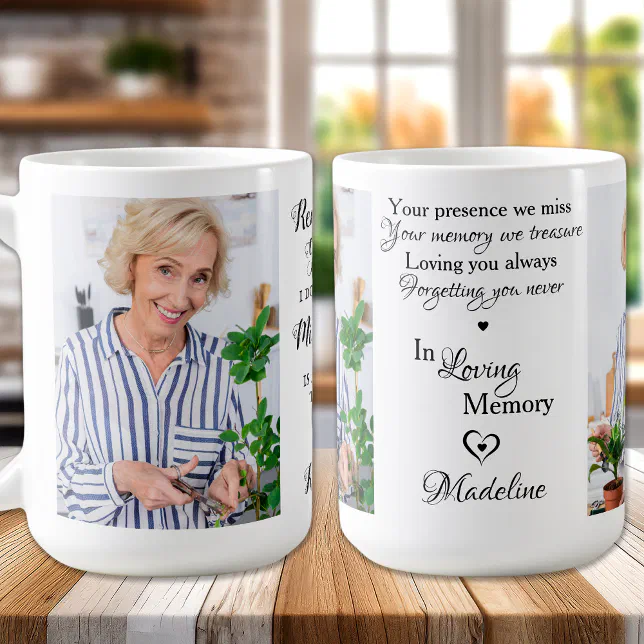 Memorial Remembrance Keepsake Loving Memory Photo Coffee Mug | Zazzle