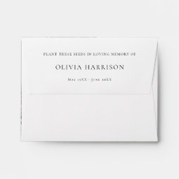 Memorial Seed Packet | Funeral Favor Elegant Envelope | Zazzle
