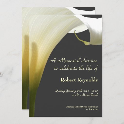 Memorial Service Announcement | Zazzle