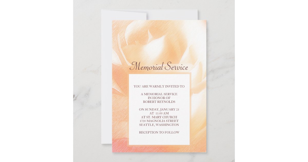 Memorial Service Announcement | Zazzle