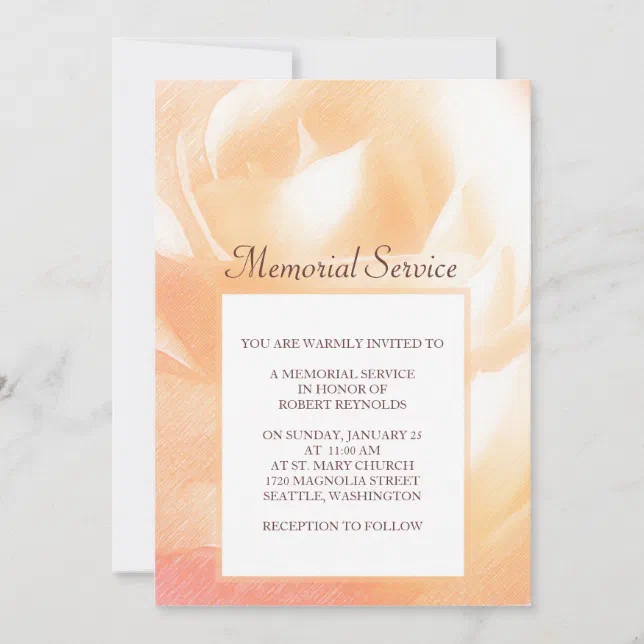 Memorial Service Announcement | Zazzle