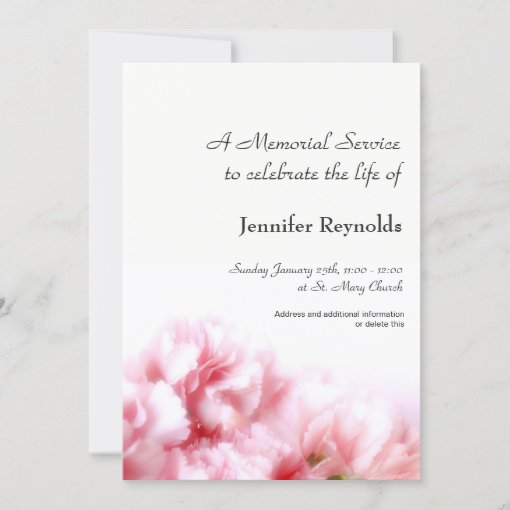 Memorial Service Announcement | Zazzle