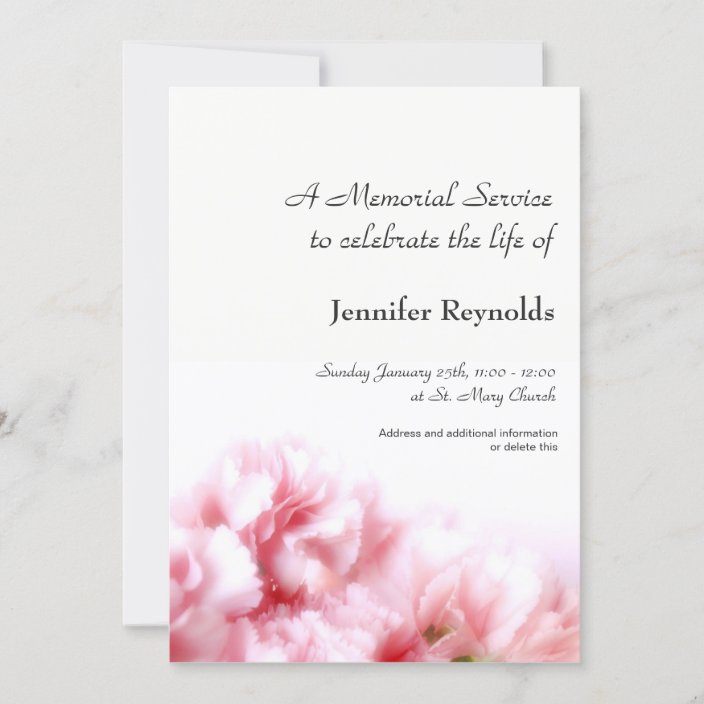 Memorial Service Announcement | Zazzle.com