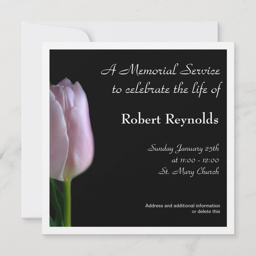 Memorial Service Announcement | Zazzle