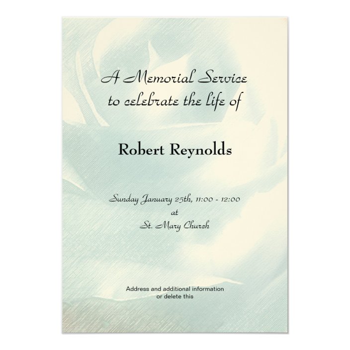 Memorial Service Announcement | Zazzle.com