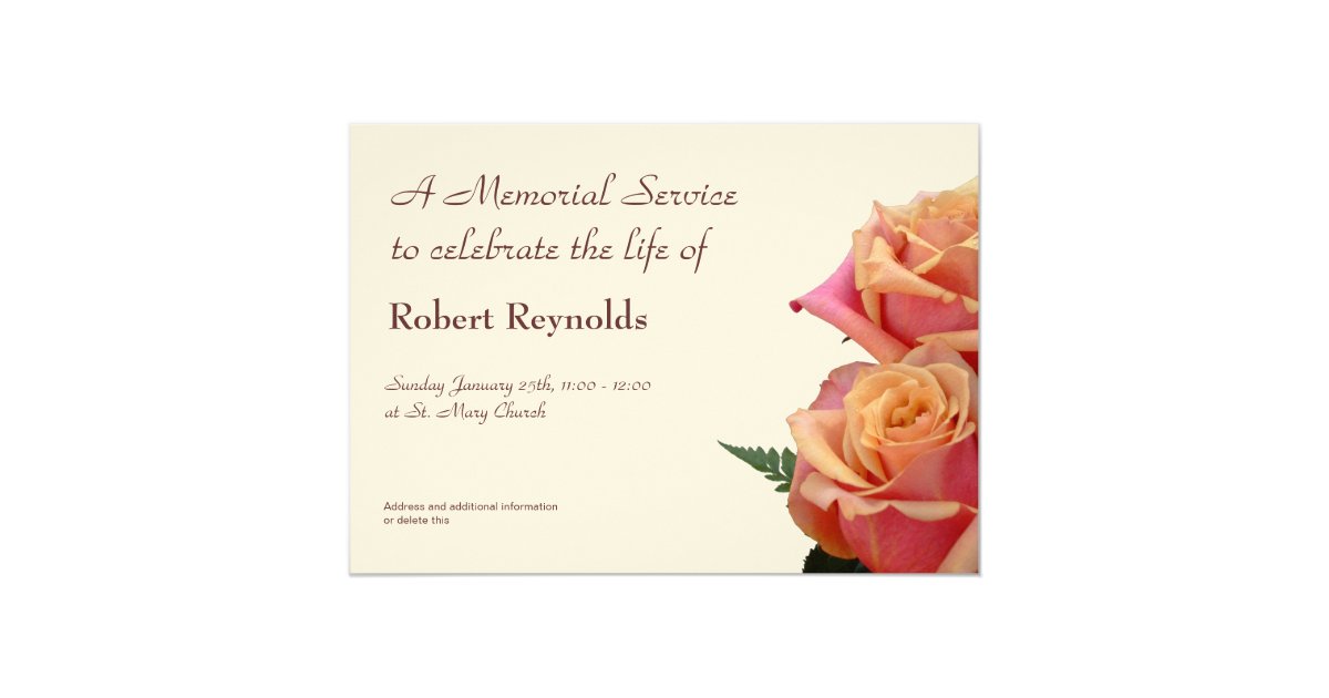 Memorial Service Announcement Examples