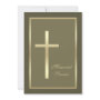 Memorial Service Gold Cross Invitation | Zazzle