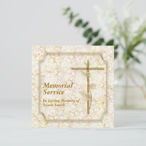 Memorial service invitation announcement memory | Zazzle