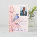 Memorial Service Invite Bluebird Garden Bird | Zazzle