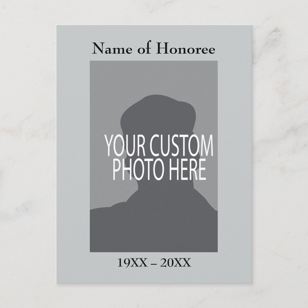 Memorial Service Keepsake Card with Photo | Zazzle