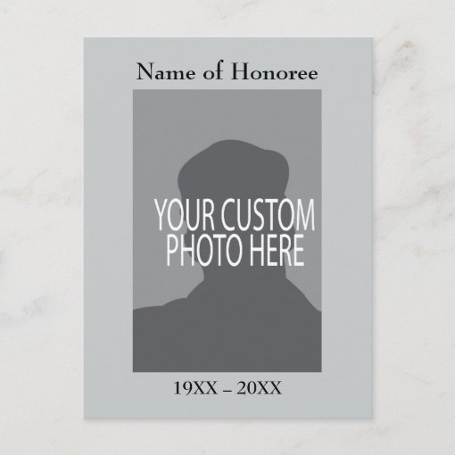 Memorial Service Keepsake Card with Photo | Zazzle
