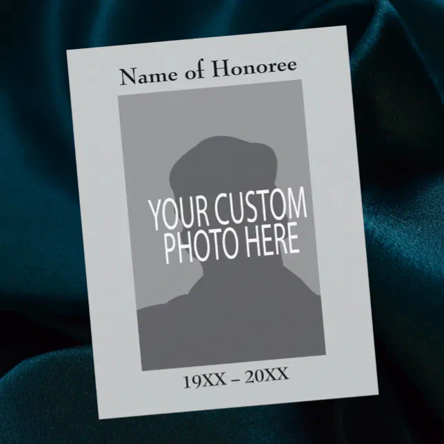 Memorial Service Keepsake Card with Photo | Zazzle