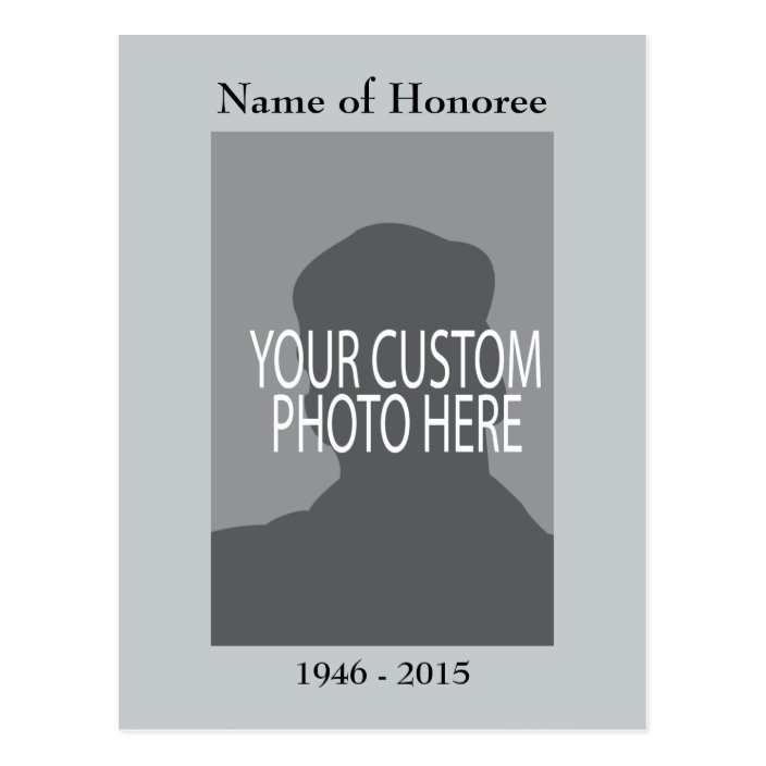 Memorial Service Keepsake Card with Photo | Zazzle.com