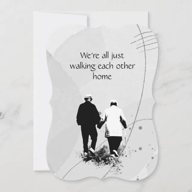 Memorial Service Walking Each Other Home Quote Invitation | Zazzle