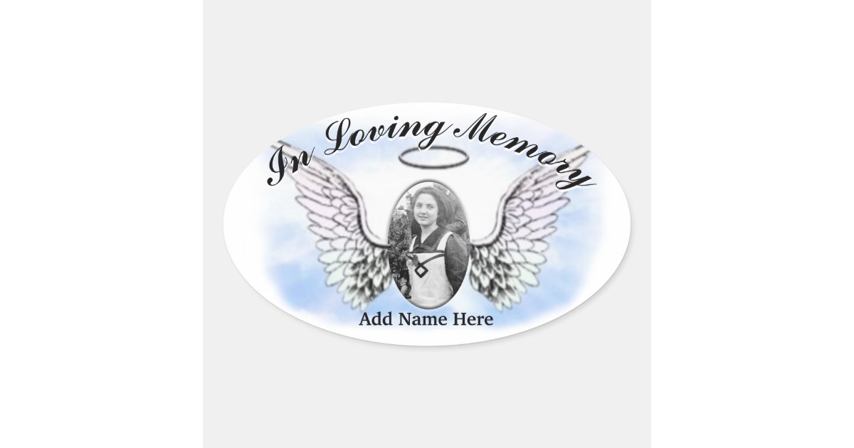 Memorial Sticker - Add Photo | Zazzle