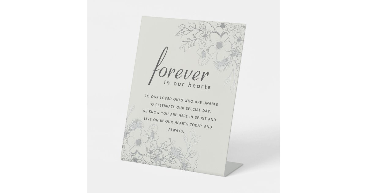 Memorial Table Pedestal Sign | Zazzle