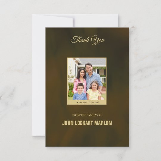 Memorial Thank You Photo Card | Zazzle.com